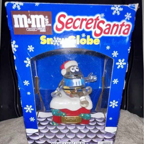 M&M'S | Holiday | Mms Secret Santa Chimney Snowglobe Trinket Box ...